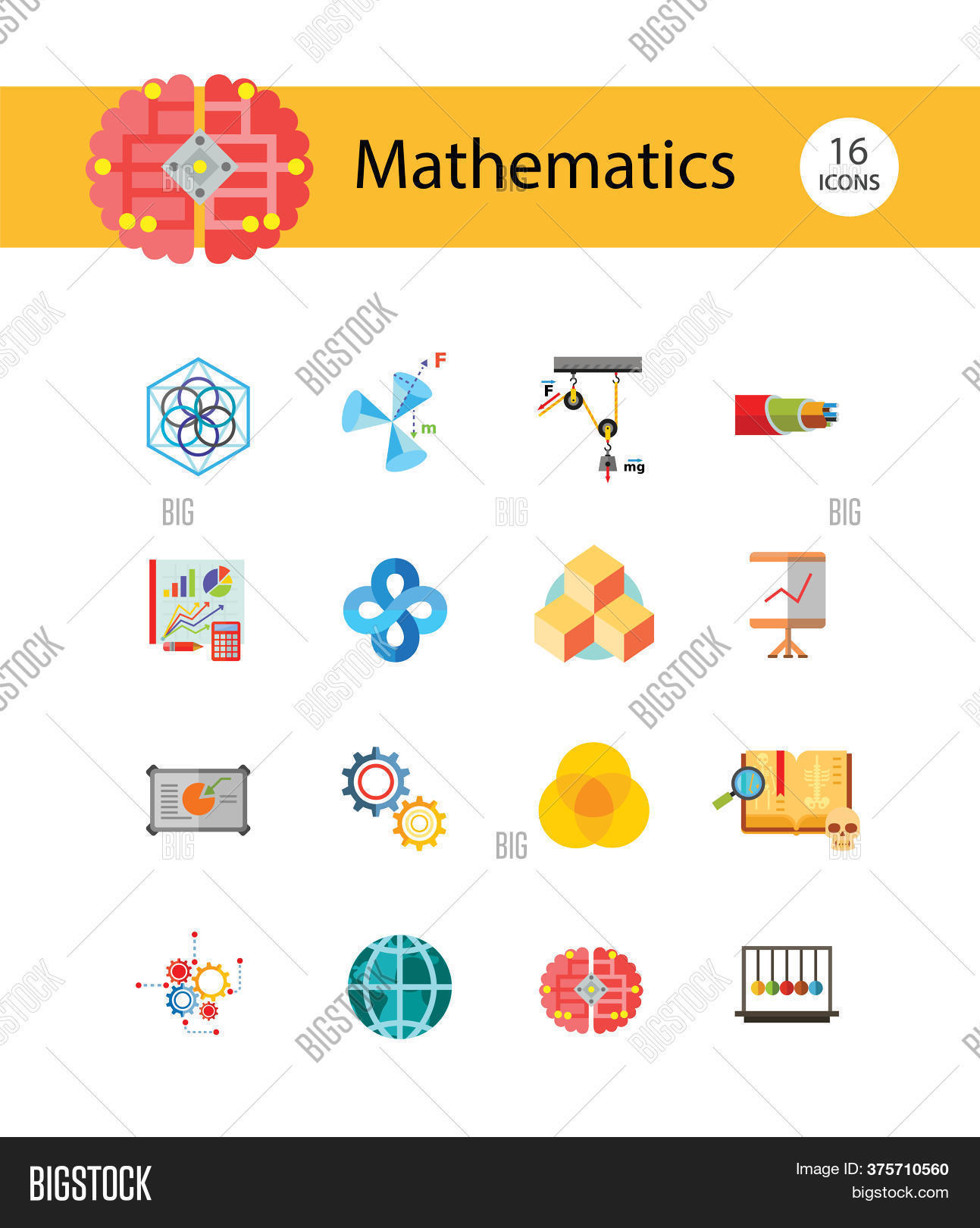 Mathematics Icon Set. Image & Photo (Free Trial) | Bigstock