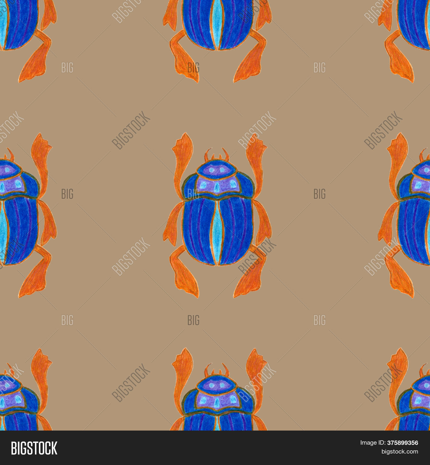 Blue Scarab Isolated Image & Photo (Free Trial) | Bigstock