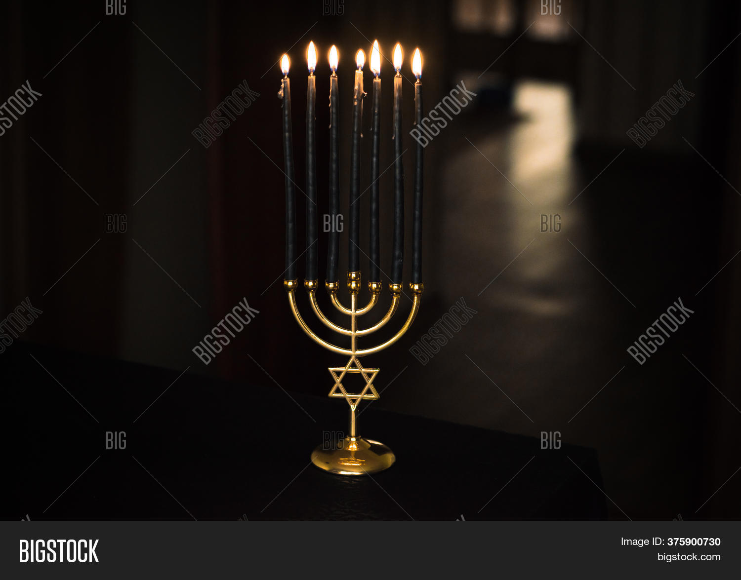 Menorah Dark Candles, Image & Photo (Free Trial) | Bigstock