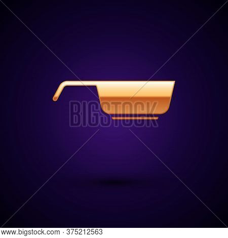 Gold Frying Pan Icon Vector & Photo (Free Trial) | Bigstock