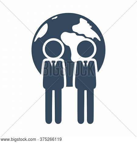 Globe People Icon. Vector & Photo (Free Trial) | Bigstock