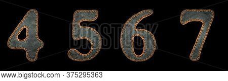 Set Numbers 4, 5, 6, 7 Image & Photo (Free Trial) | Bigstock