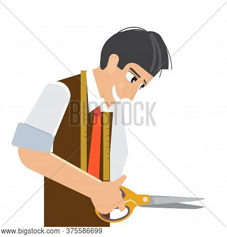Tailor Man. Tailor Vector & Photo (Free Trial) | Bigstock