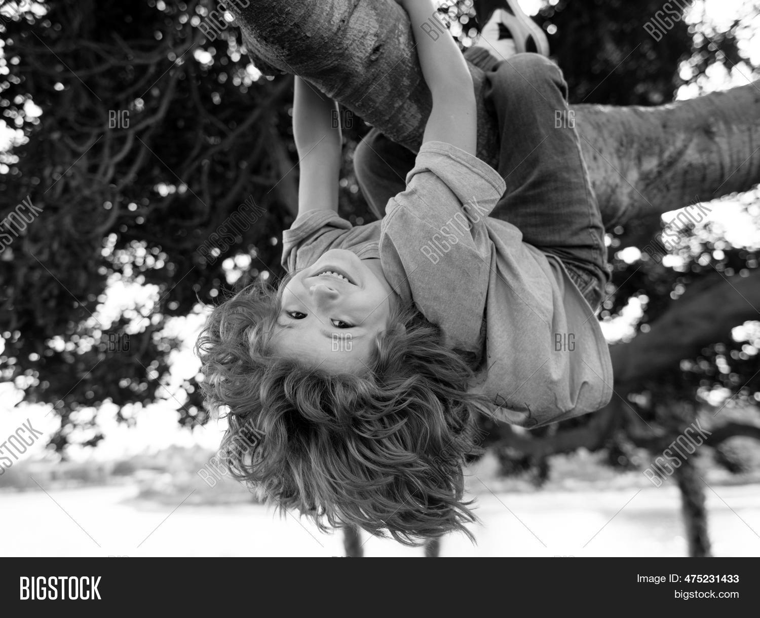 Little Kid On Tree Image & Photo (Free Trial) | Bigstock