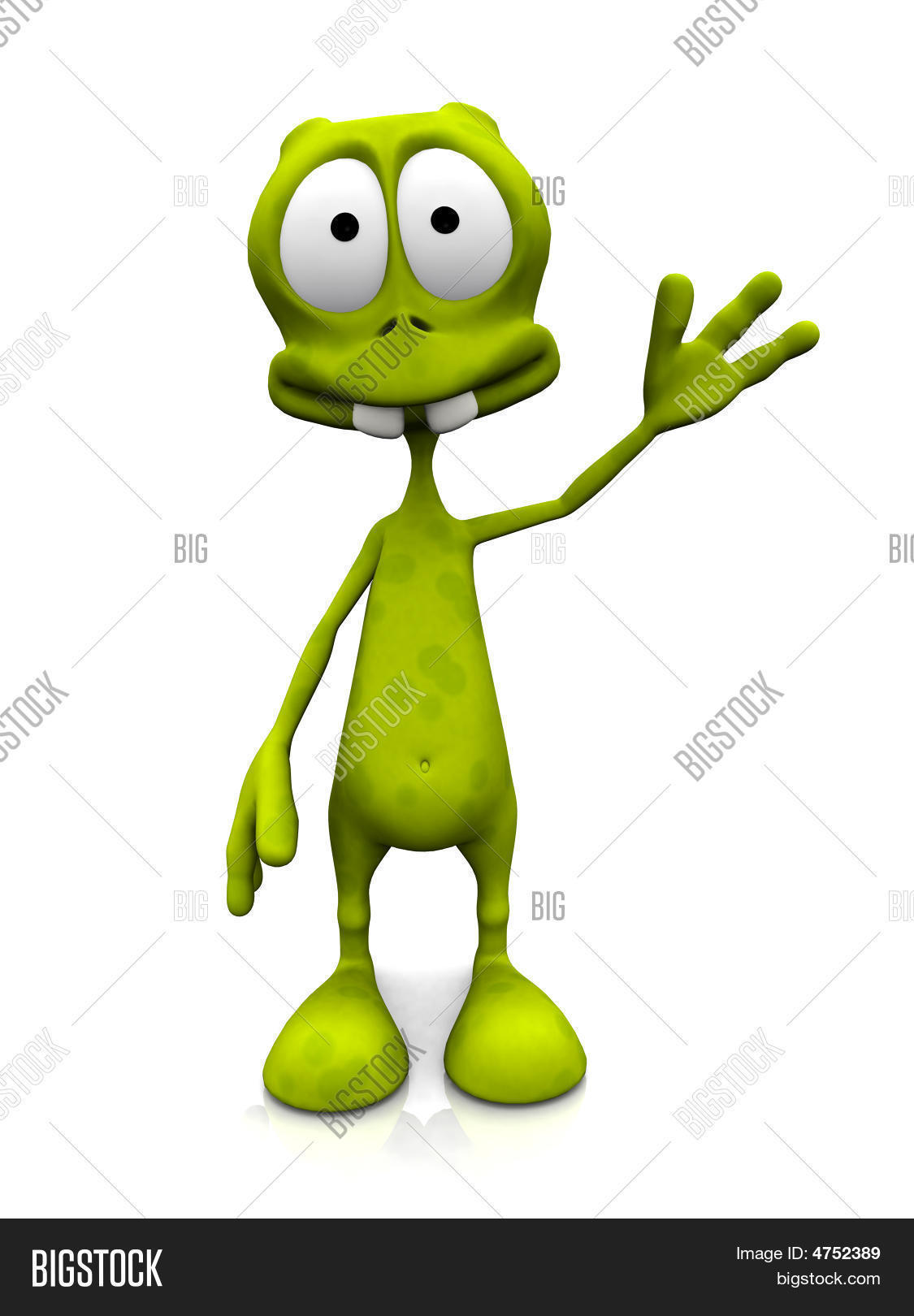 Cartoon Alien Waving Image & Photo (Free Trial) | Bigstock