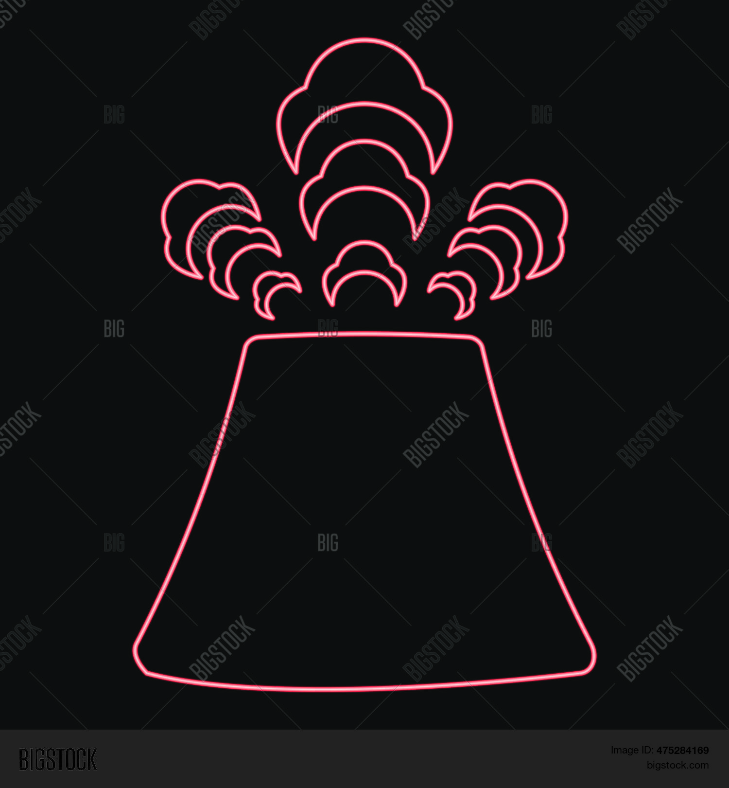 Neon Volcano Activity Vector & Photo (Free Trial) | Bigstock