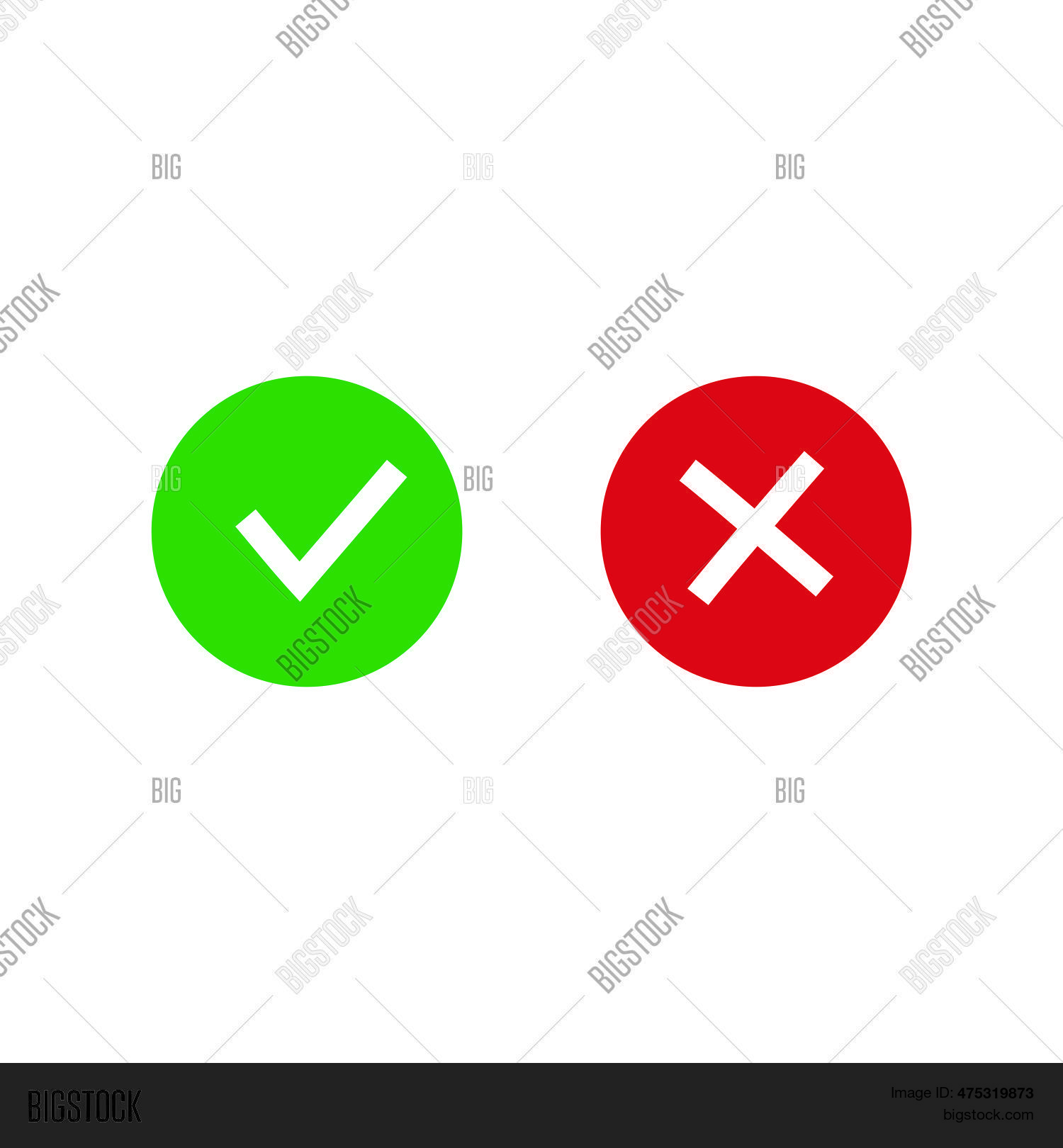 Tick Cross Signs. Vector & Photo (Free Trial) | Bigstock