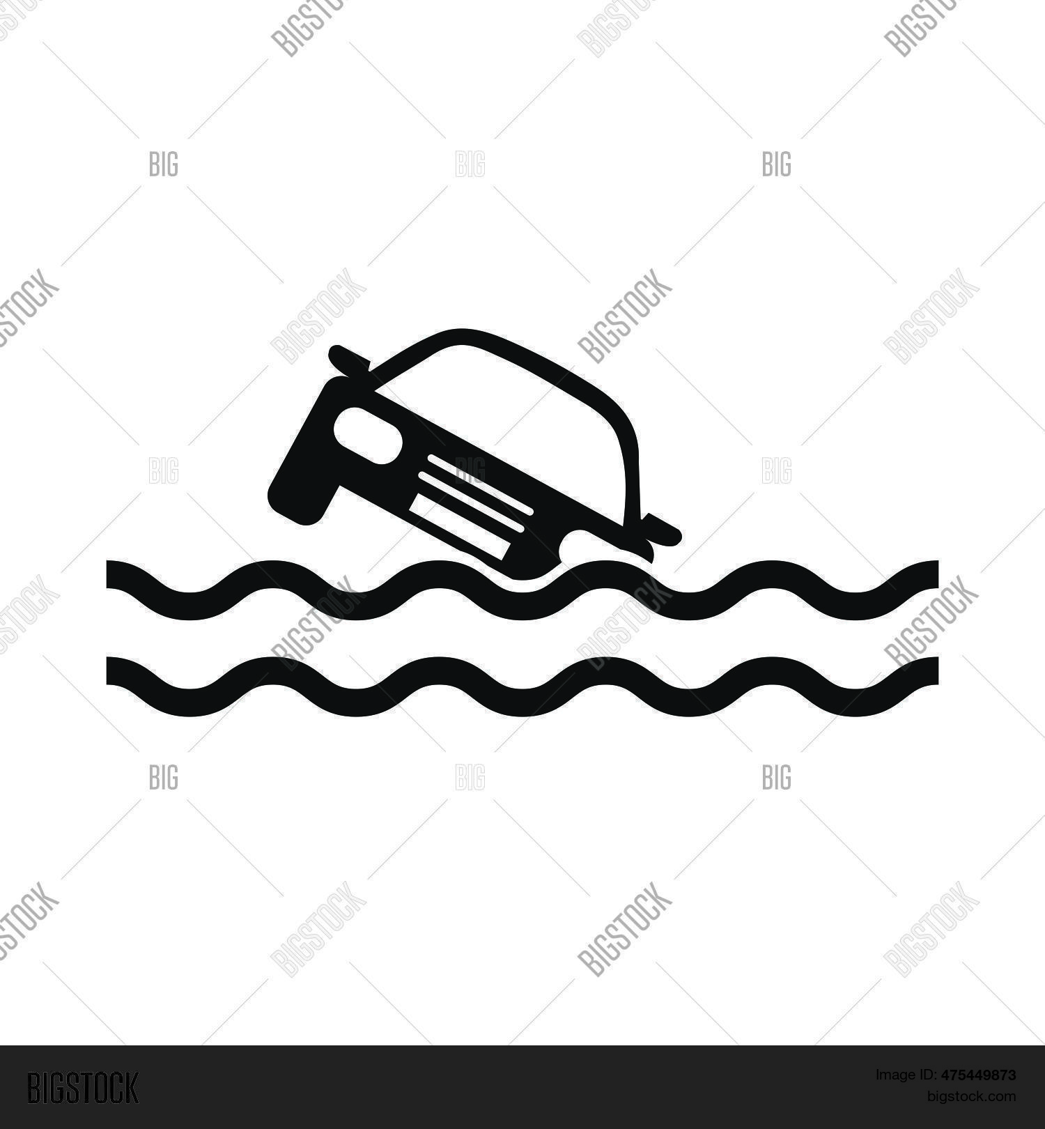 Flood Risk Icon. Vector & Photo (Free Trial) | Bigstock