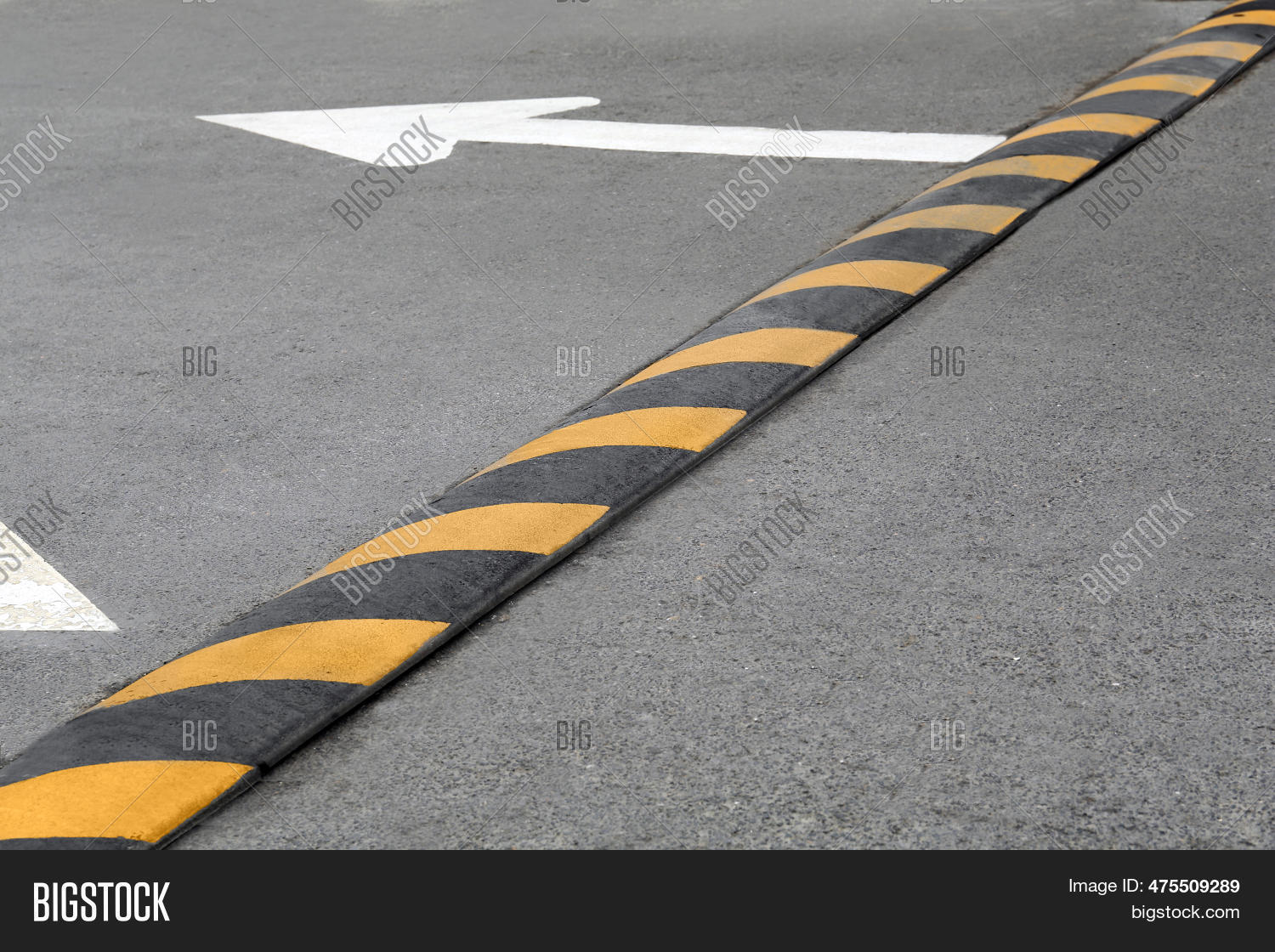 Striped Speed Bump On Image & Photo (Free Trial) | Bigstock