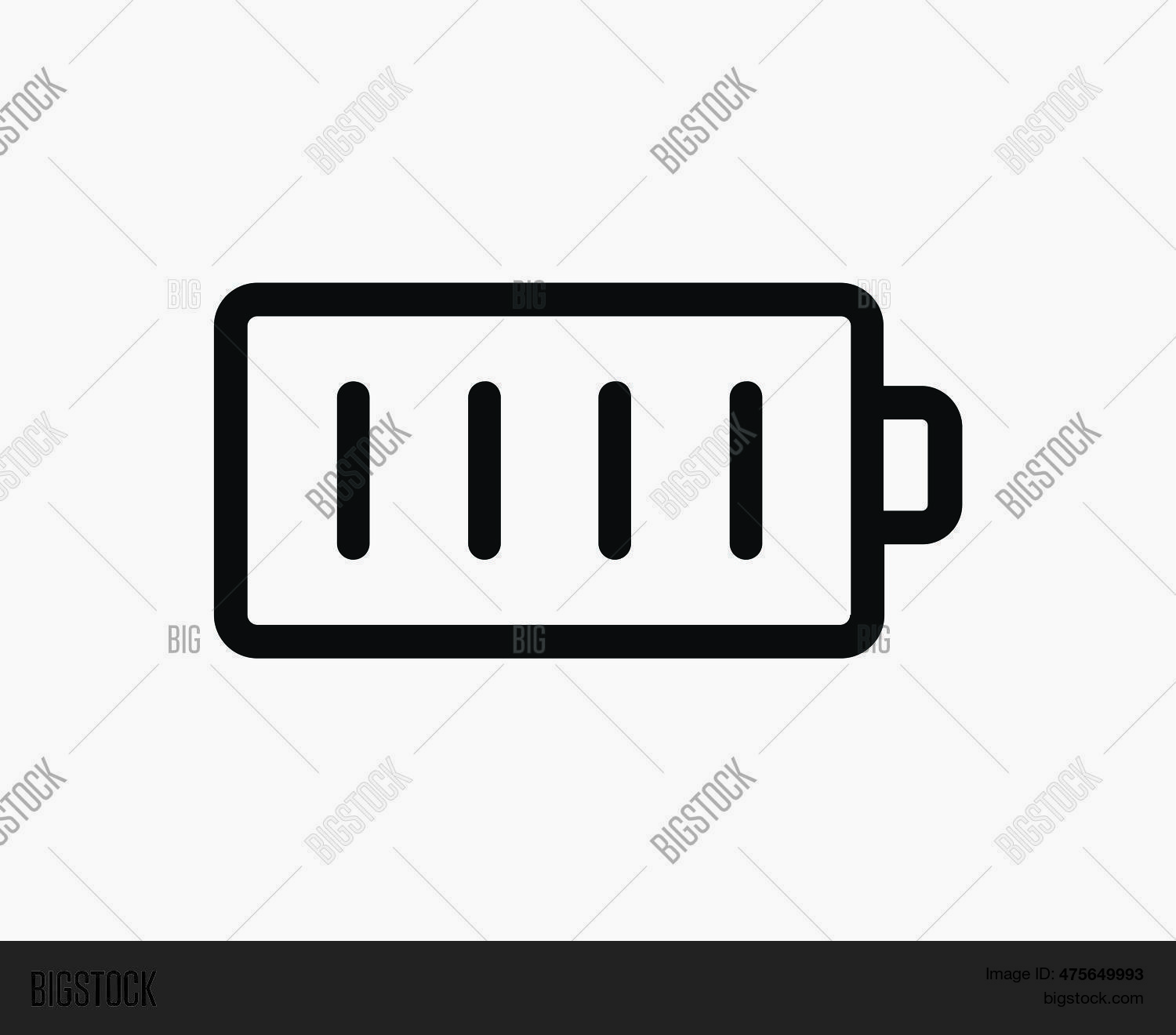 Full Battery Line Vector & Photo (Free Trial) | Bigstock