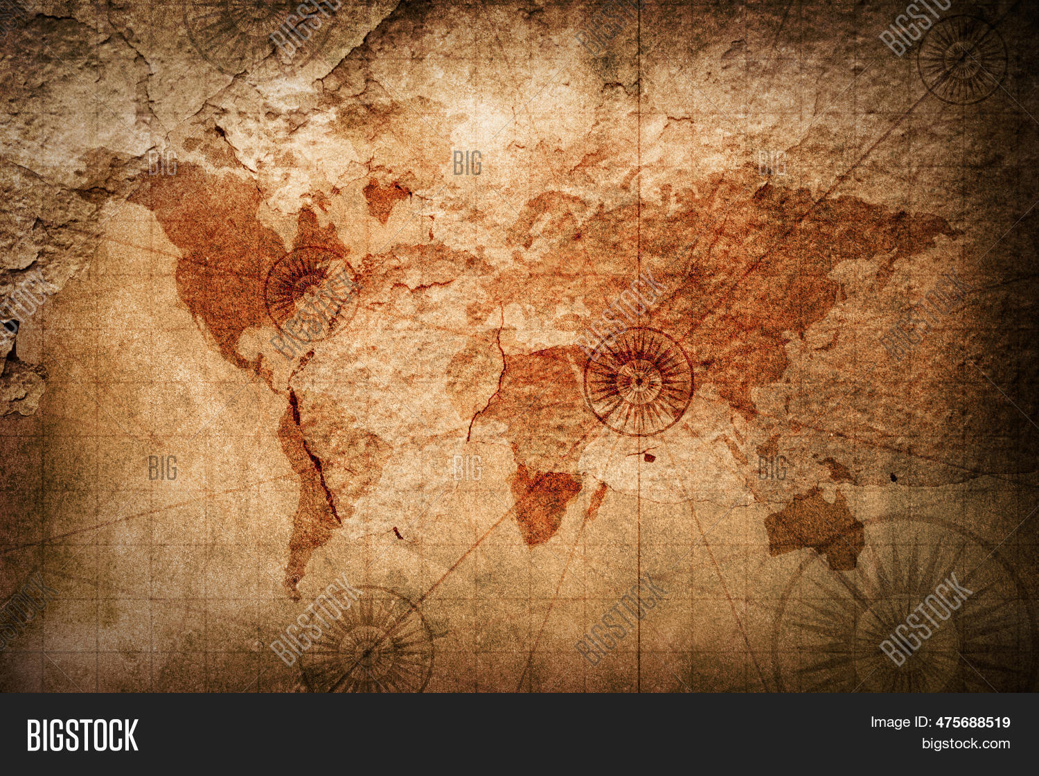 Retro Style World Map Image & Photo (Free Trial) | Bigstock