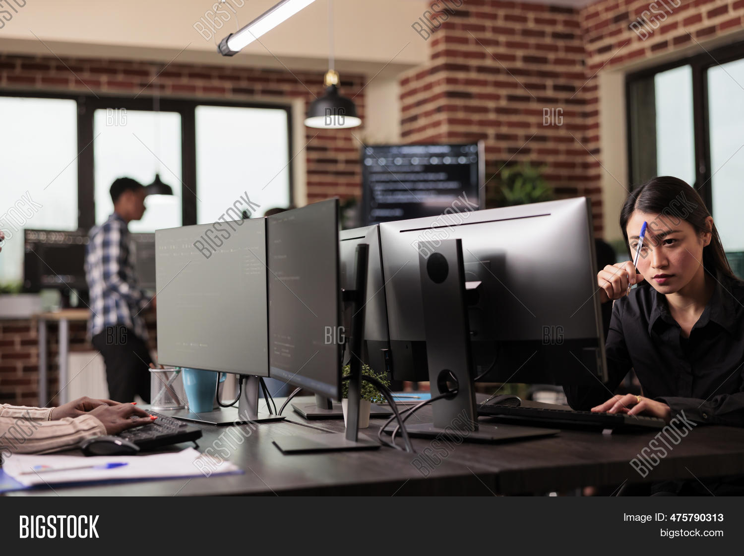 Pensive Asian Tech Image & Photo (Free Trial) | Bigstock