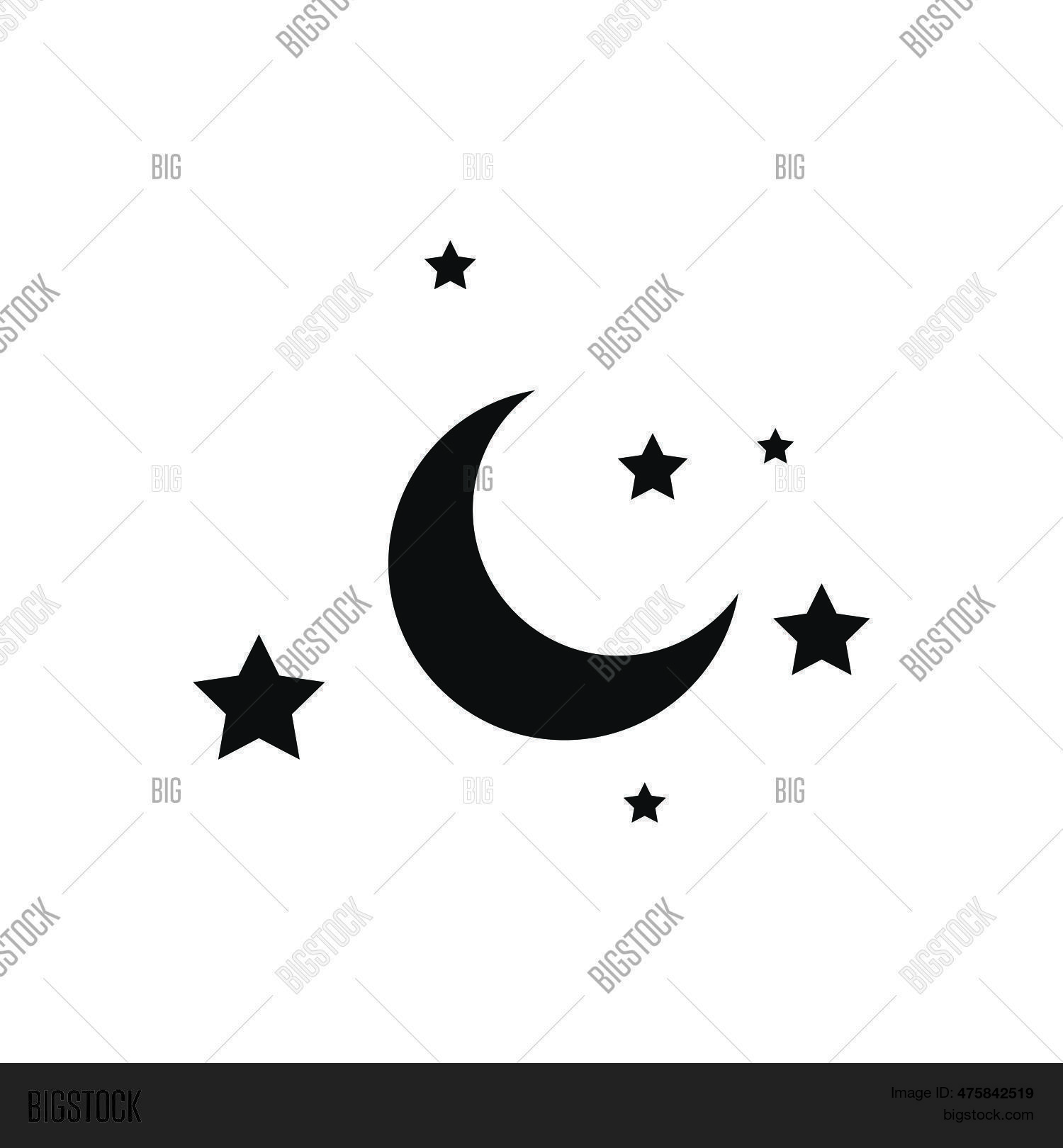 Starry Night Icon. Vector & Photo (Free Trial) | Bigstock