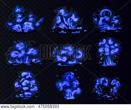 Blue Fire Explosion Vector & Photo (Free Trial) | Bigstock