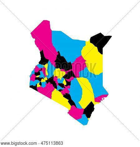 Kenya Political Map Vector & Photo (Free Trial) | Bigstock