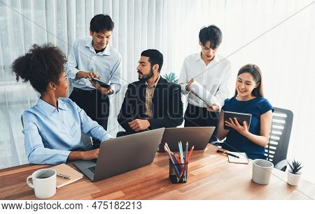 Happy Diverse Office Workers