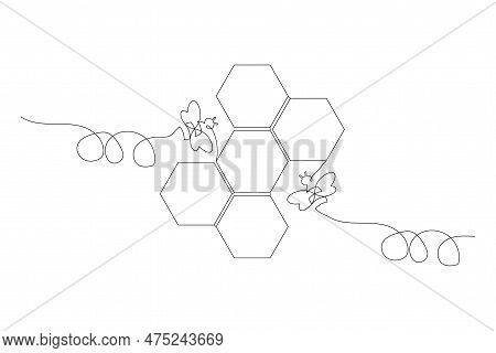 Honeycomb Line Drawing