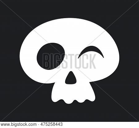 Cute White Skull Icon Vector & Photo (Free Trial) | Bigstock