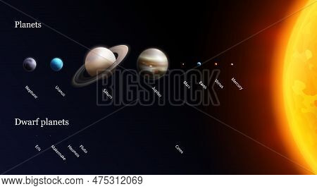 Sun System Realistic Vector & Photo (Free Trial) | Bigstock