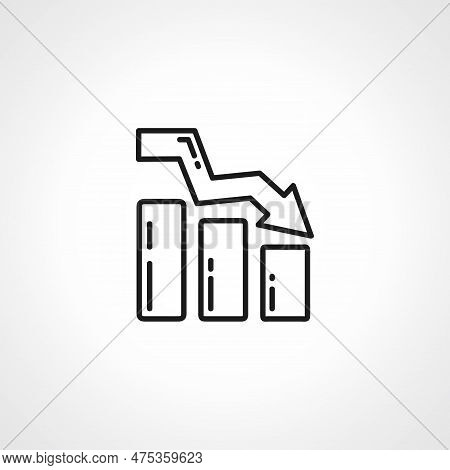 Bar Chart Line Icon. Vector & Photo (Free Trial) | Bigstock