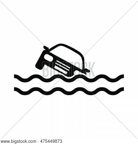Flood Risk Icon. Vector & Photo (Free Trial) | Bigstock