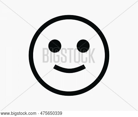 Smiley Face Line Icon Vector & Photo (Free Trial) | Bigstock