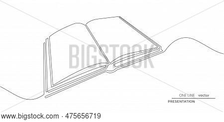 Book.one Line Drawing Vector & Photo (Free Trial) | Bigstock