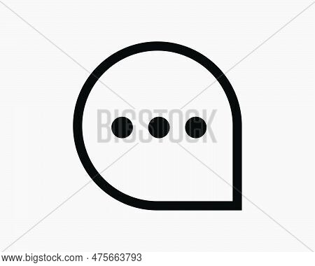 Chat Line Icon. Black Vector & Photo (Free Trial) | Bigstock