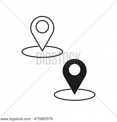 Pins Circle Icons. Vector & Photo (Free Trial) | Bigstock