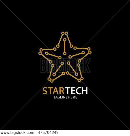 Gold Star Technology Vector & Photo (Free Trial) | Bigstock