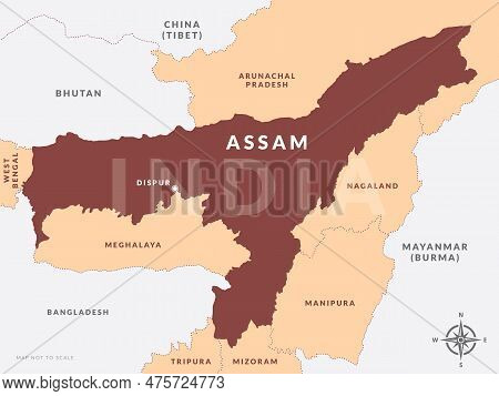 State Assam India Vector & Photo (Free Trial) | Bigstock