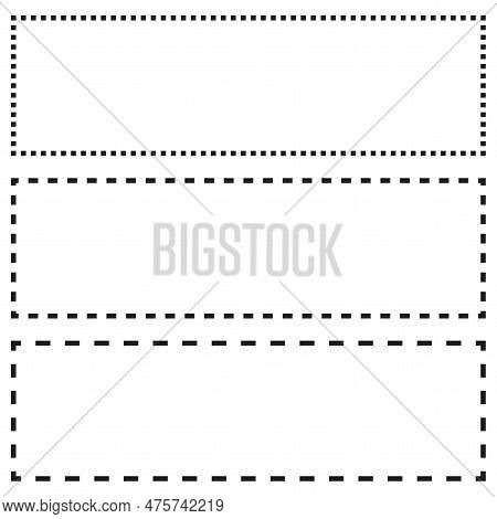 Dashed Line Border Vector & Photo (Free Trial) | Bigstock