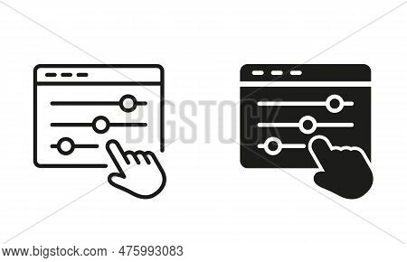 Control Panel Line Vector & Photo (Free Trial) | Bigstock