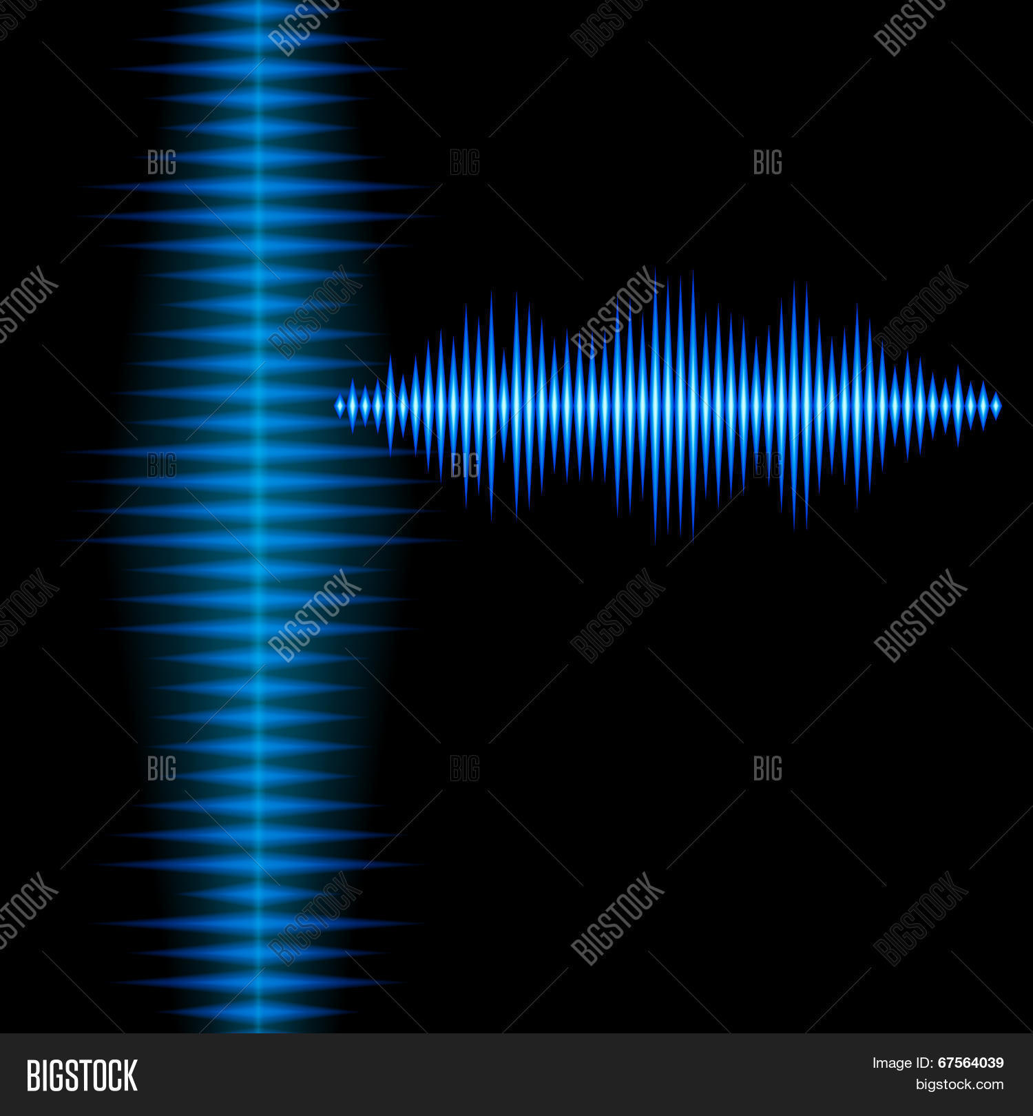 Blue Shiny Sound Vector & Photo (Free Trial) | Bigstock