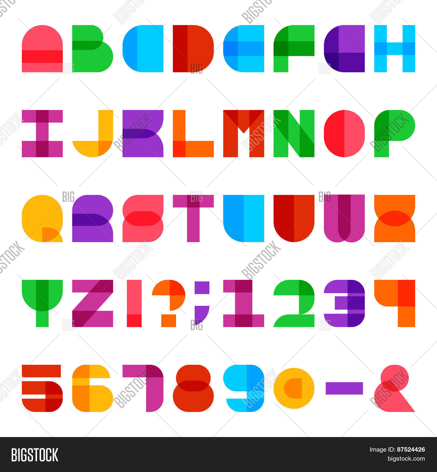 Colorful Alphabet Vector & Photo (Free Trial) | Bigstock