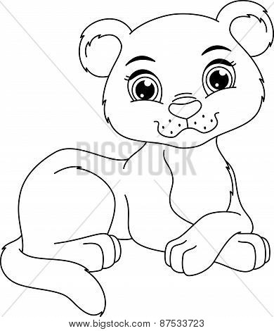 Panther Cub Coloring Vector & Photo (Free Trial) | Bigstock