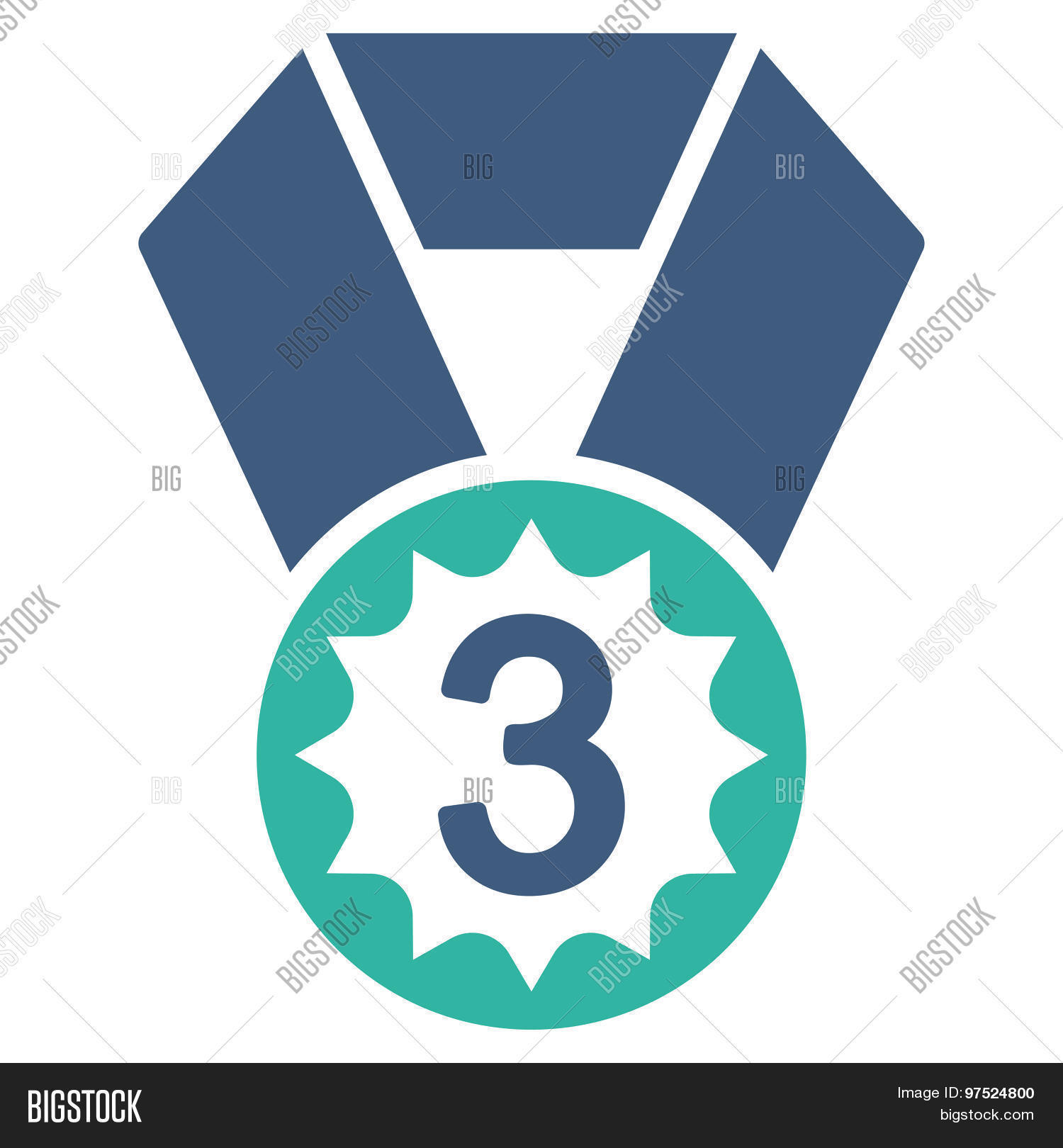 Third Place Icon Vector & Photo (Free Trial) | Bigstock
