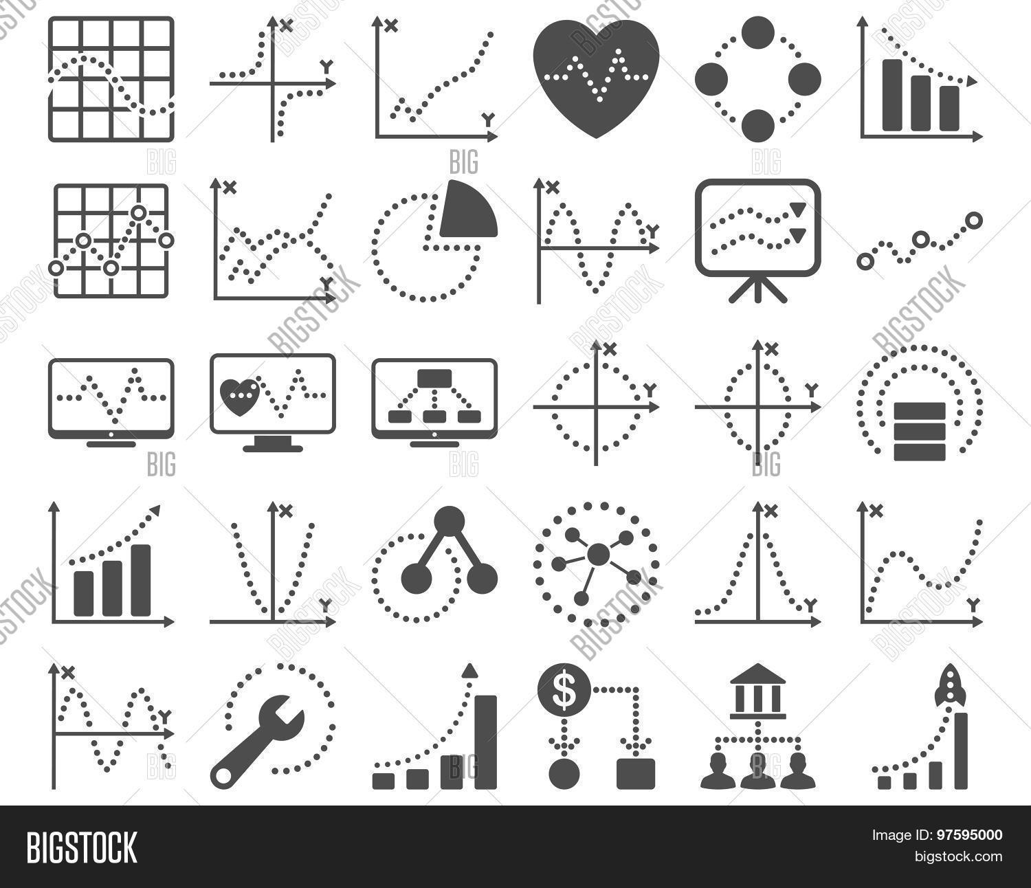 Dotted Charts Icons Image & Photo (Free Trial) | Bigstock