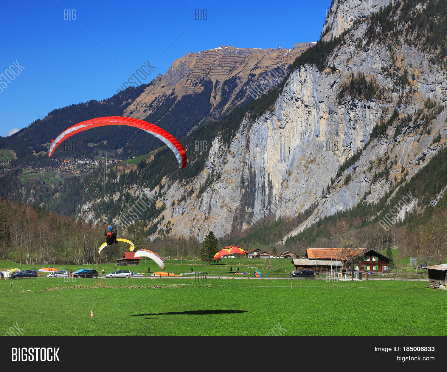 Paragliding Swiss Alps Image & Photo (Free Trial) | Bigstock