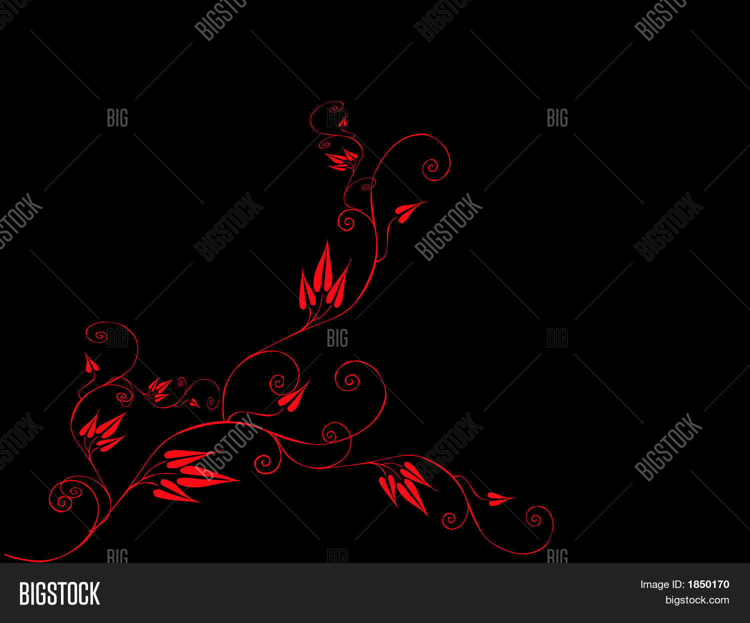 Red Vines On Black. Vector & Photo (Free Trial) | Bigstock