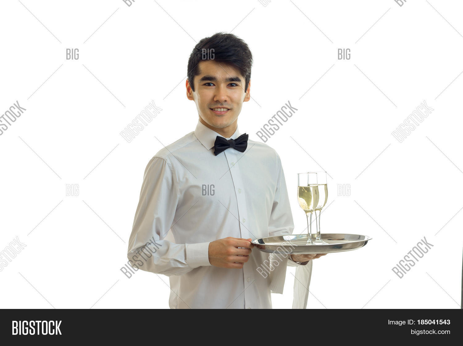 Charming Young Waiter Image & Photo (Free Trial) | Bigstock