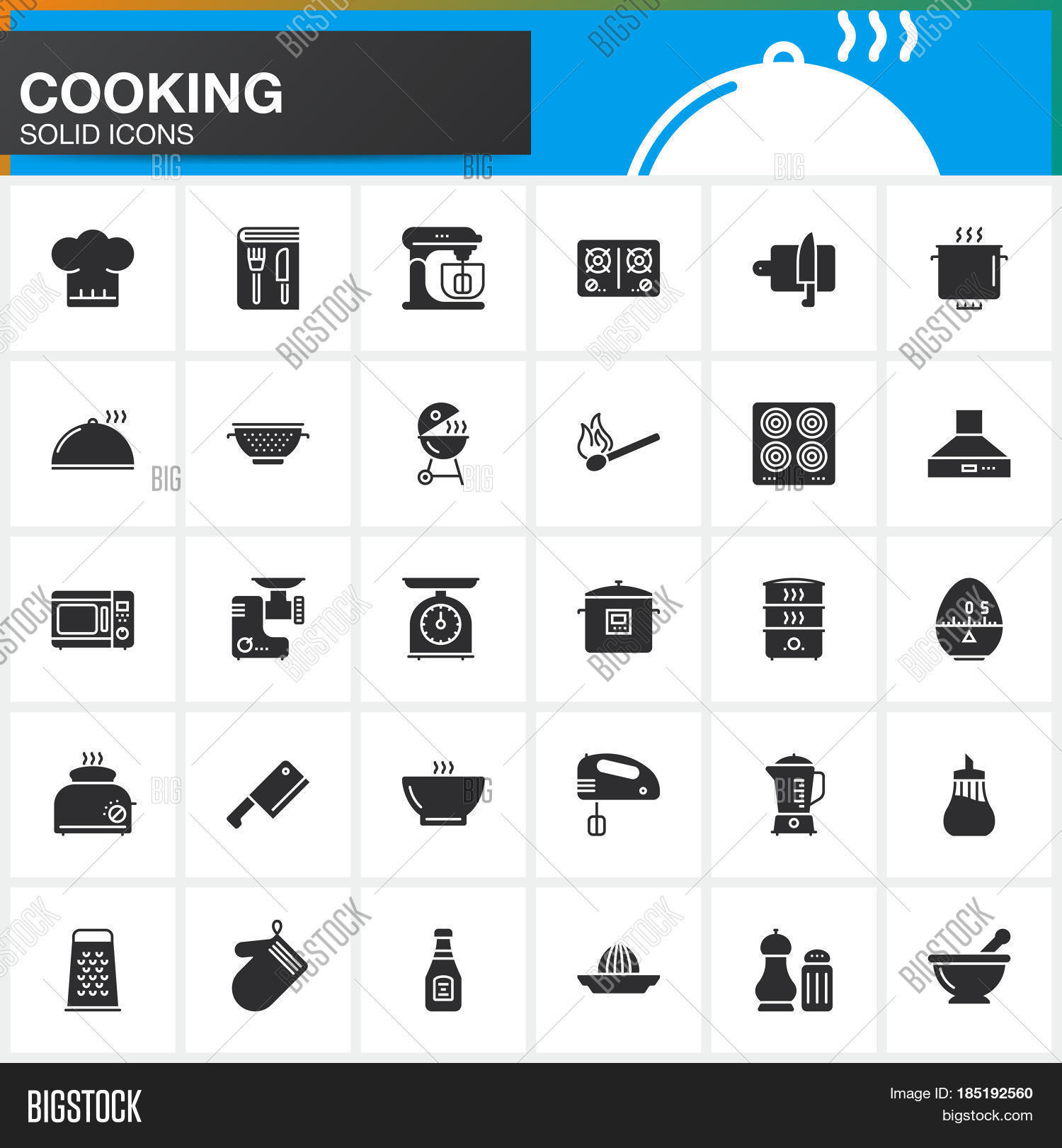 Cooking Vector Icons Vector & Photo (Free Trial) | Bigstock