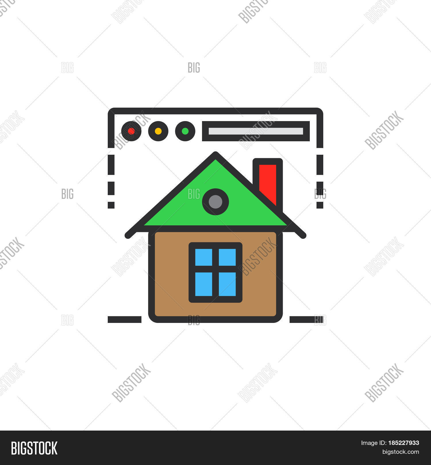 Homepage Symbol. Web Vector & Photo (Free Trial) | Bigstock