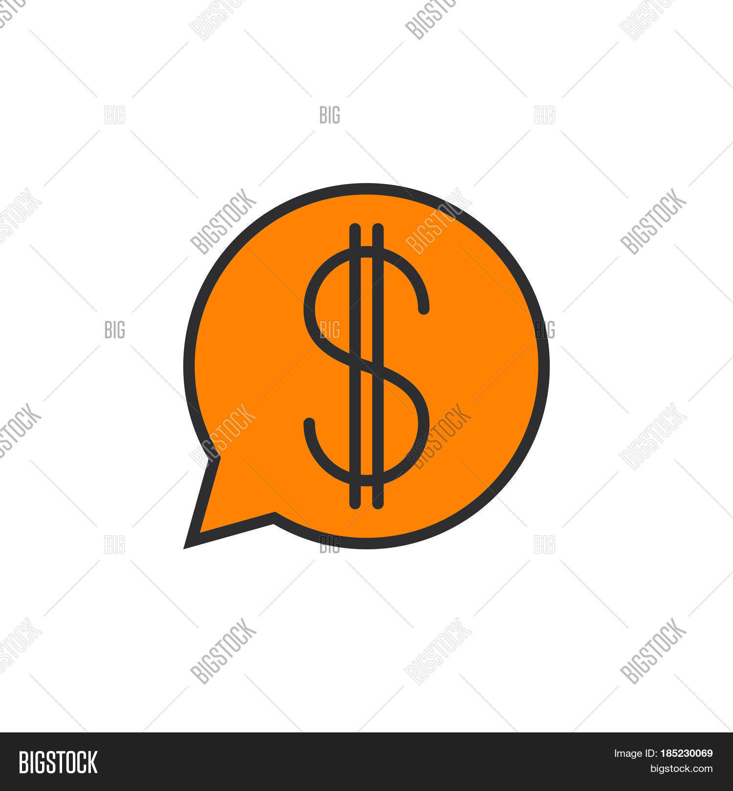 Speech Bubble Dollar Vector & Photo (Free Trial) | Bigstock