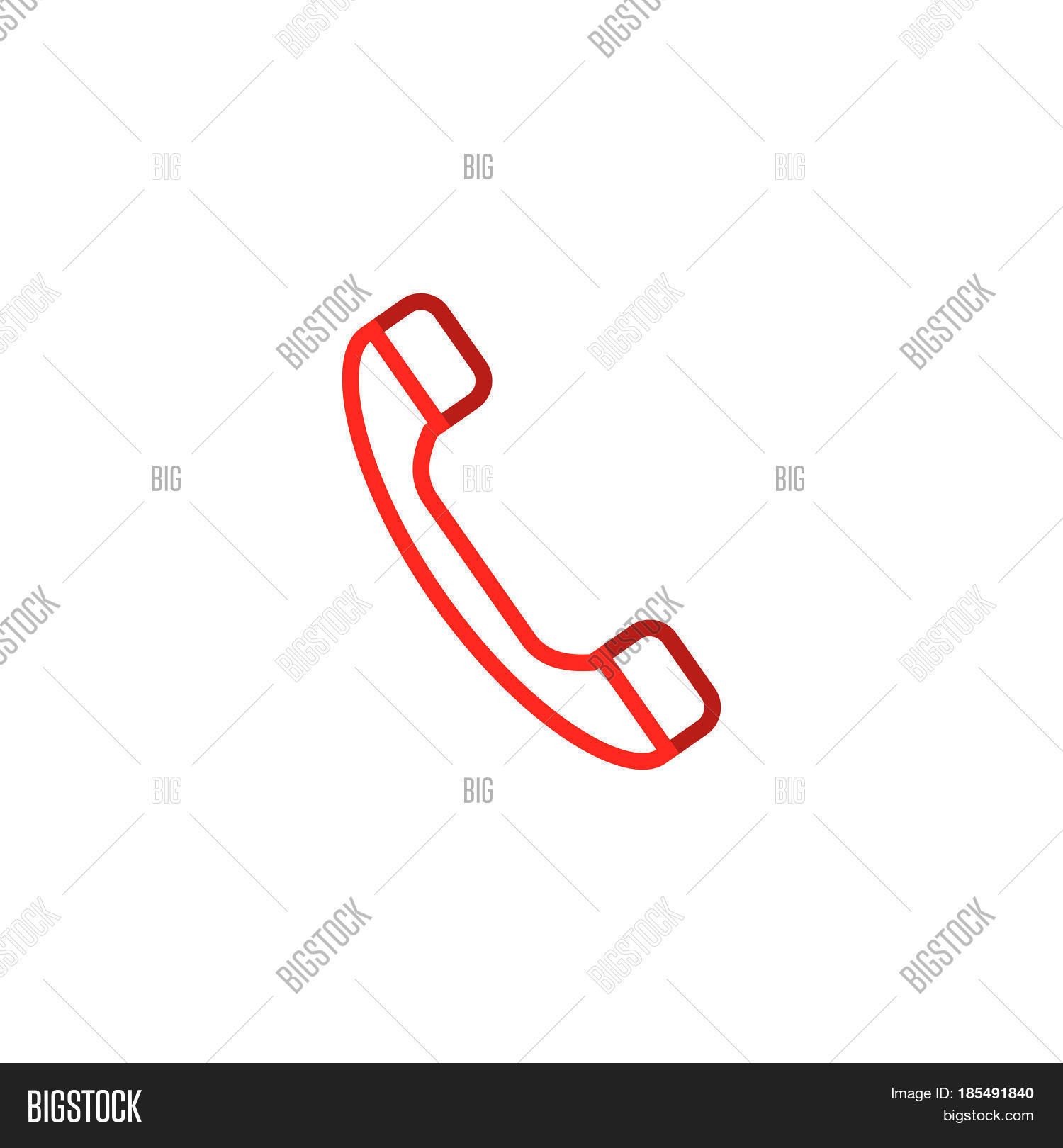 Phone Symbol Line Vector & Photo (Free Trial) | Bigstock