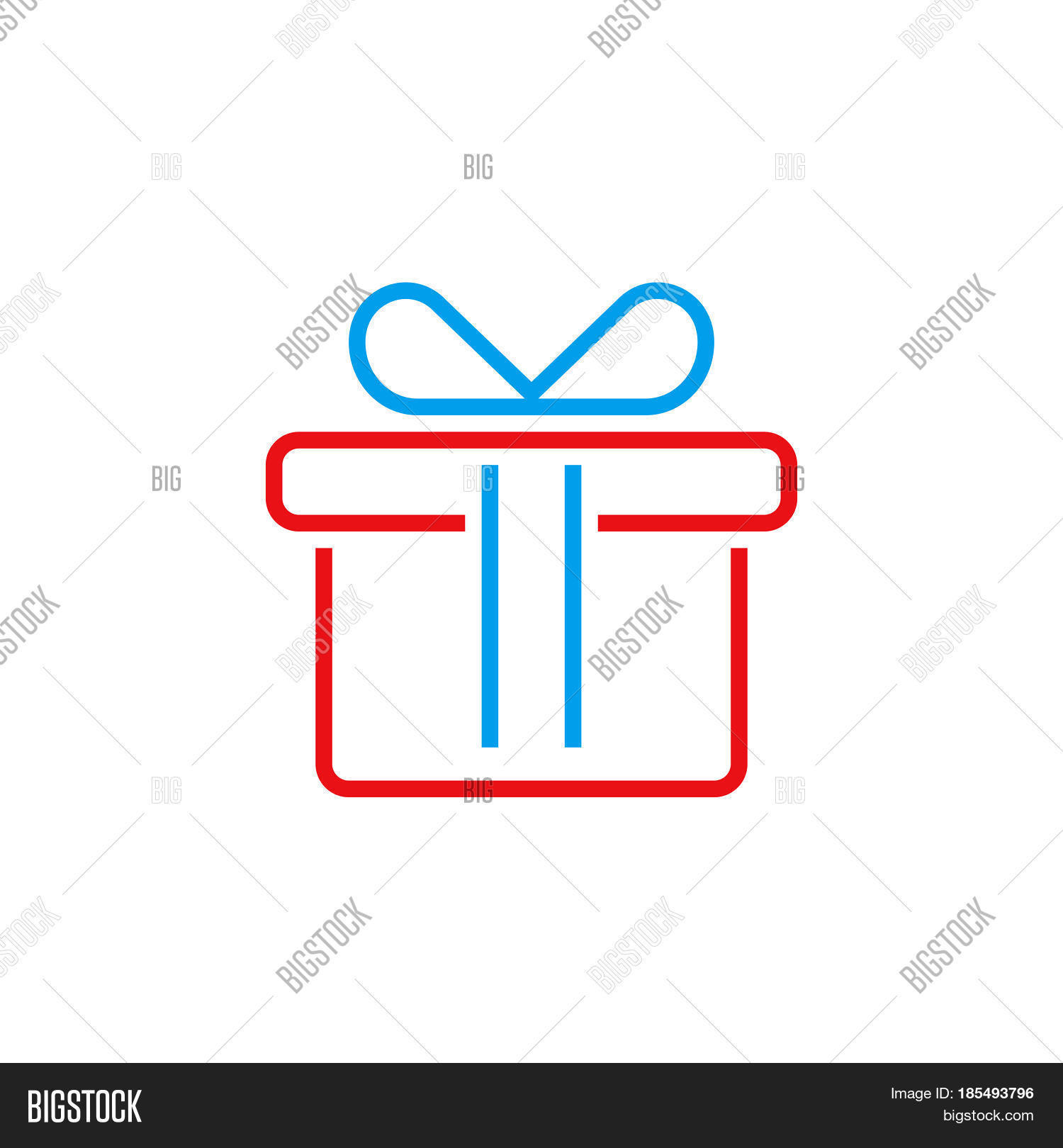 Gift Line Icon, Vector & Photo (Free Trial) | Bigstock