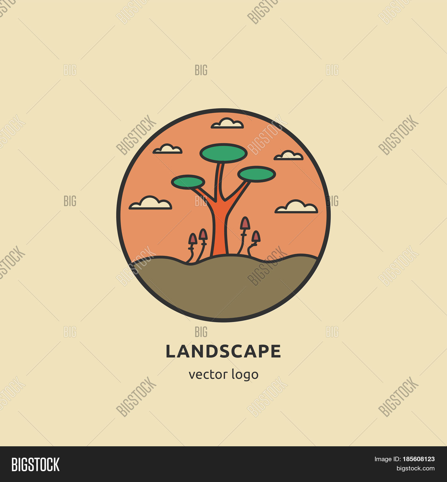 Landscape Round Vector & Photo (Free Trial) | Bigstock
