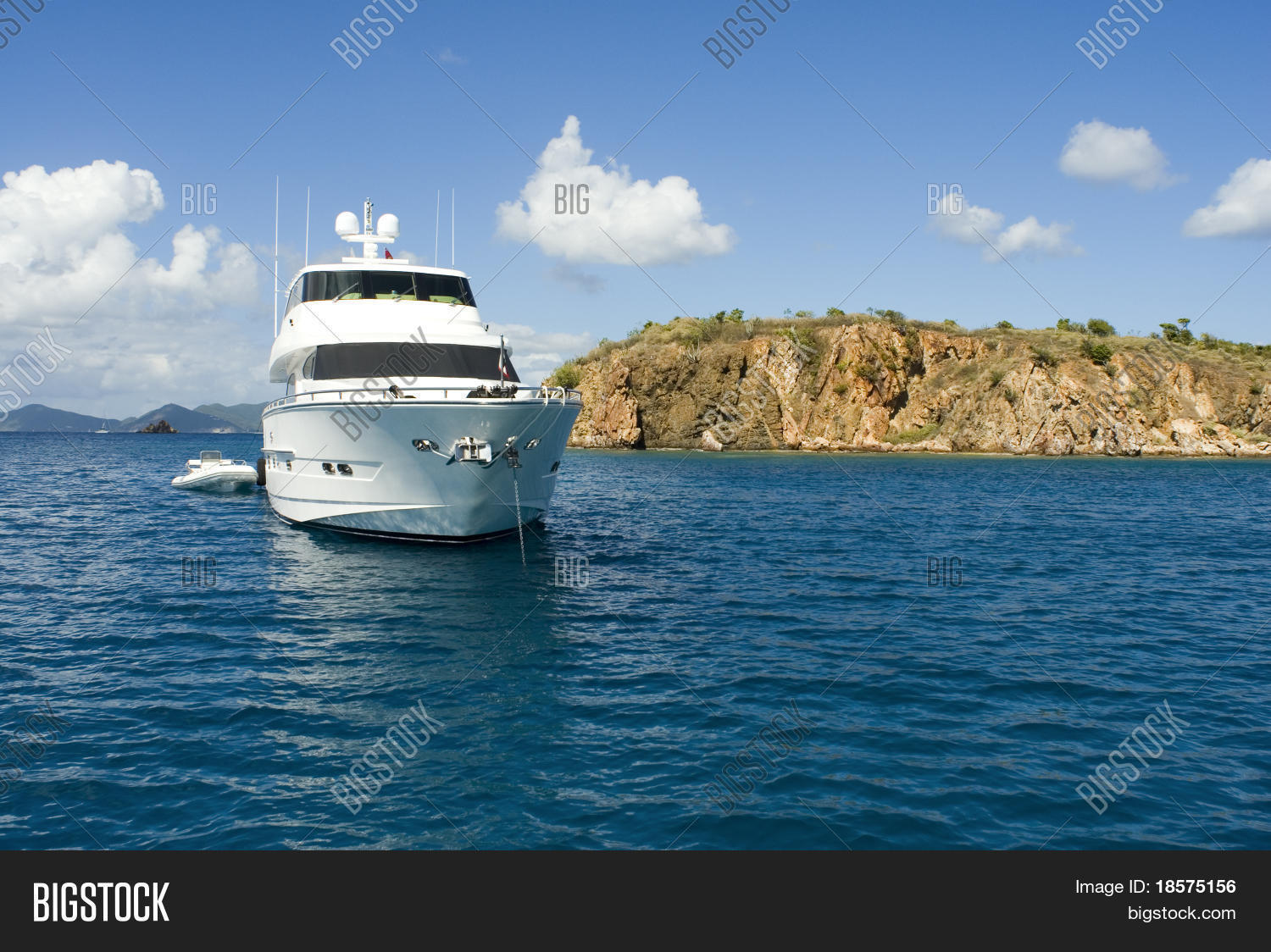 Luxury Yacht Anchored Image & Photo (Free Trial) | Bigstock