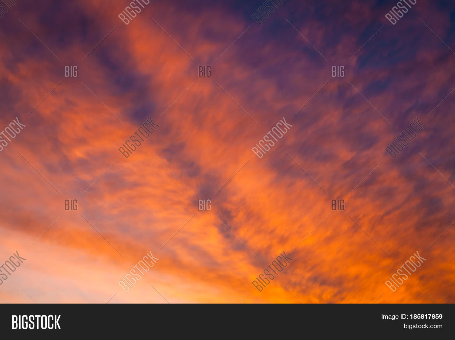 Fiery Vivid Sunset Sky Image & Photo (Free Trial) | Bigstock