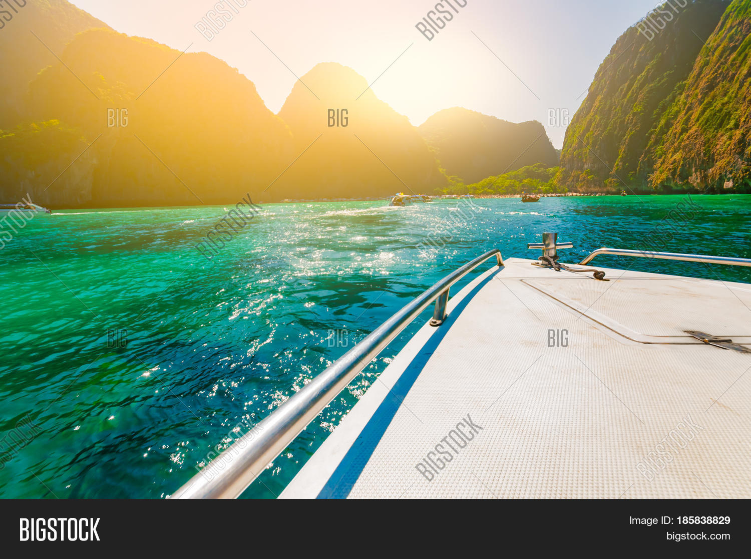 Boat Approach Maya Bay Image & Photo (Free Trial) | Bigstock